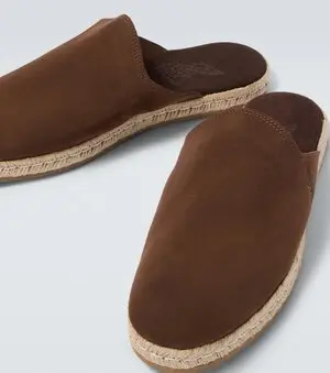 ANCIENT GREEK SANDALS Fimos Leather Espadrille Mules - Brown