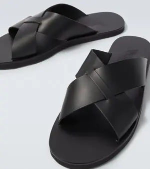 ANCIENT GREEK SANDALS Bios Leather Sandals - Black