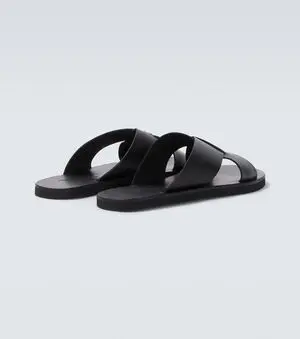 ANCIENT GREEK SANDALS Bios Leather Sandals - Black
