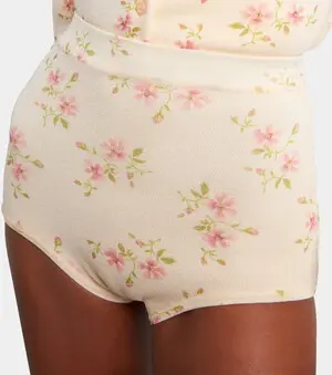 Simone Rocha Floral Viscose-blend Shorts
