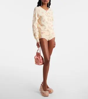 Simone Rocha Floral Viscose-blend Shorts
