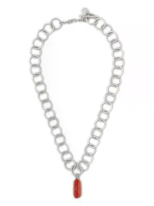 Marni Hot Dog-motif Charm Necklace - Silver