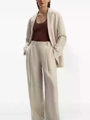 12 STOREEZ Pleated Wide Leg Trousers