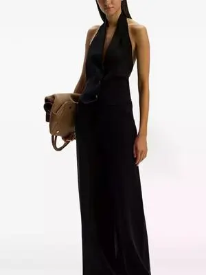 12 STOREEZ Buttoned Open-back Vest - Black
