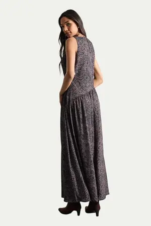 WAREHOUSE Printed Chiffon Tiered Maxi Dress