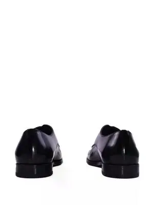 DOUCAL'S Tapered Leather Lace-up Shoes - Black