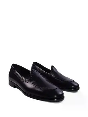 EDHEN MILANO Embossed Leather Loafers