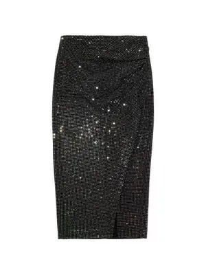 Roland Mouret Crystal-embellished Ruched Skirt
