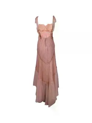 MARIA LUCIA HOHAN Pleated Sweetheart-neck Dress
