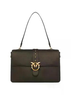 Pinko Slouchy Leather Shoulder Bag - Brown