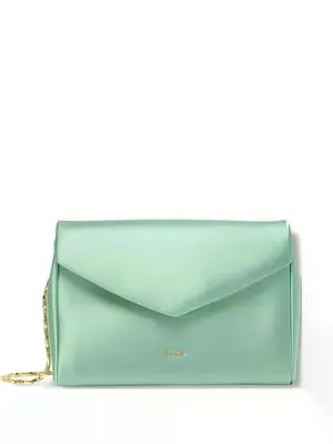 Max Mara Satin Envelope Shoulder Bag - Green