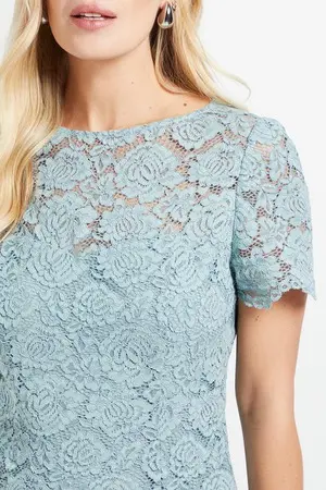 WALLIS Petite Lace Overlay Midi Dress