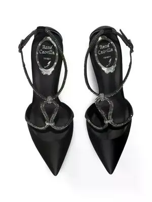 Rene Caovilla Crystal-embellished Satin Pumps