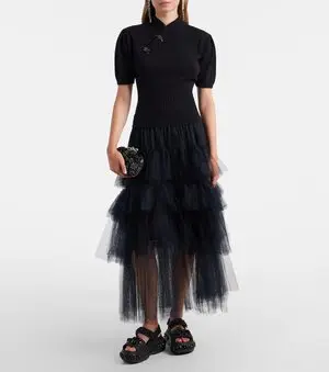 Simone Rocha Embellished Cashmere Sweater - Black