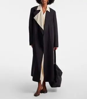 LEMAIRE Wool Crepe Wrap Coat