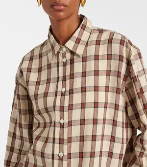 RÓHE Checked Linen Shirt