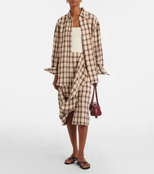 RÓHE Checked Linen Shirt