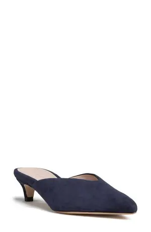 BEAUTIISOLES BY ROBYN SHREIBER Gal Pointed Toe Kitten Heel Mule - Navy