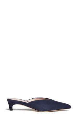 BEAUTIISOLES BY ROBYN SHREIBER Gal Pointed Toe Kitten Heel Mule - Navy