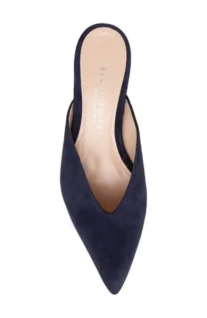 BEAUTIISOLES BY ROBYN SHREIBER Gal Pointed Toe Kitten Heel Mule - Navy