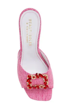 BEAUTIISOLES BY ROBYN SHREIBER Eden Kitten Heel Slide Sandal
