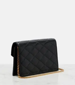 Saint Laurent Quilted Leather Wallet On Chain - Black