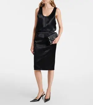 Saint Laurent Quilted Leather Wallet On Chain - Black