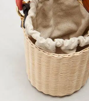 Chloé Tropicus Wicker Bucket Bag - Beige