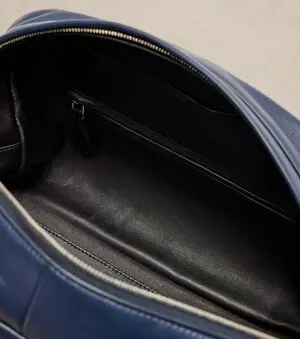 THE ROW Leila Small Leather Clutch - Blue