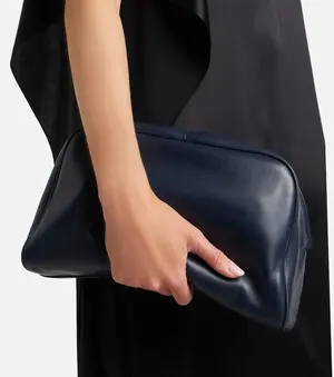 THE ROW Leila Small Leather Clutch - Blue