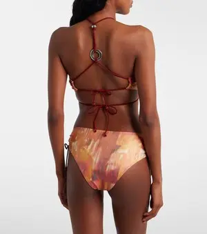 Isabel Marant Étoile Alvina Printed Bikini Bottoms - Orange