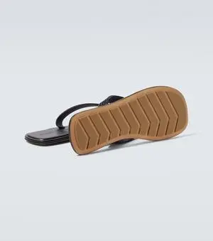 Bottega Veneta Sampieri Thong Sandals - Black
