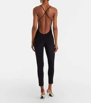 Norma Kamali Fara Open-back Jersey Catsuit