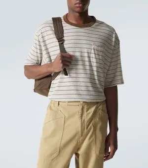 Visvim Mondo Border Wool And Cotton T-shirt