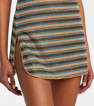 Oseree Lumiere Striped Minidress
