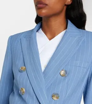 Veronica Beard Miller Pinstripe Blazer - Blue