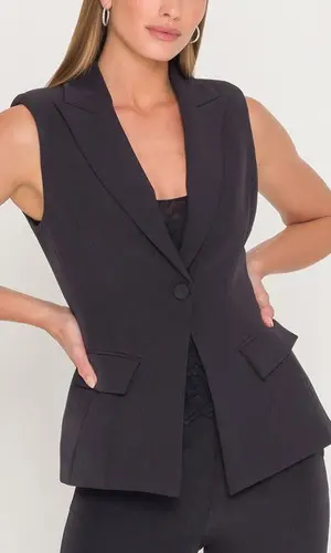Generation Love Rialto Crepe Sleeveless Blazer