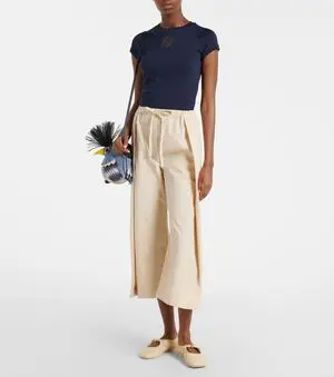 Loewe Pebble Soft Leather Mary Jane Flats - Beige