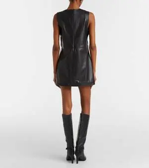 FRAME Leather Shirt Dress