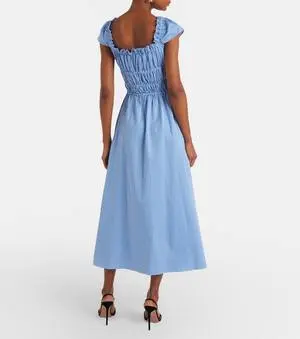 Altuzarra Striped Cotton Midi Dress - Blue