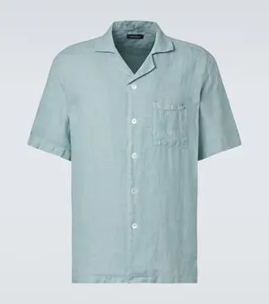 Thom Sweeney Linen Shirt - Blue