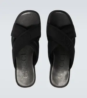 Gucci Logo Jacquard Sandals