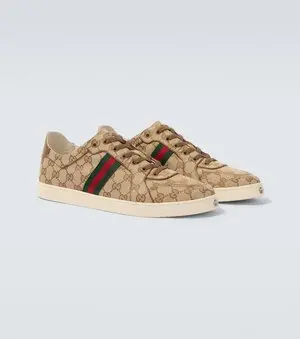 Gucci Stretch Gg Canvas Low-top Sneakers