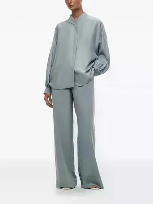 12 STOREEZ Alice Silk Blouse - Blue