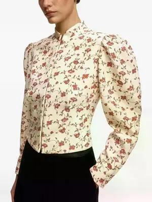 12 STOREEZ Nastenka Floral Print Cropped Jacket