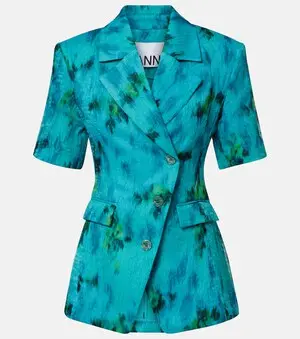 Ganni Notched Lapel Blazers For Women