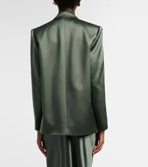 THE SEI Double-breasted Silk Blazer