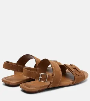Hogan H685 Suede Sandals - Brown