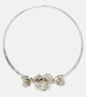 JENNIFER BEHR Rosalba Floral-appliqué Necklace - Silver