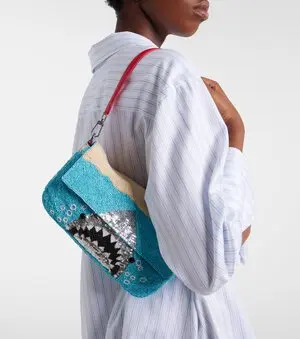 Staud Tommy Beaded Shoulder Bag